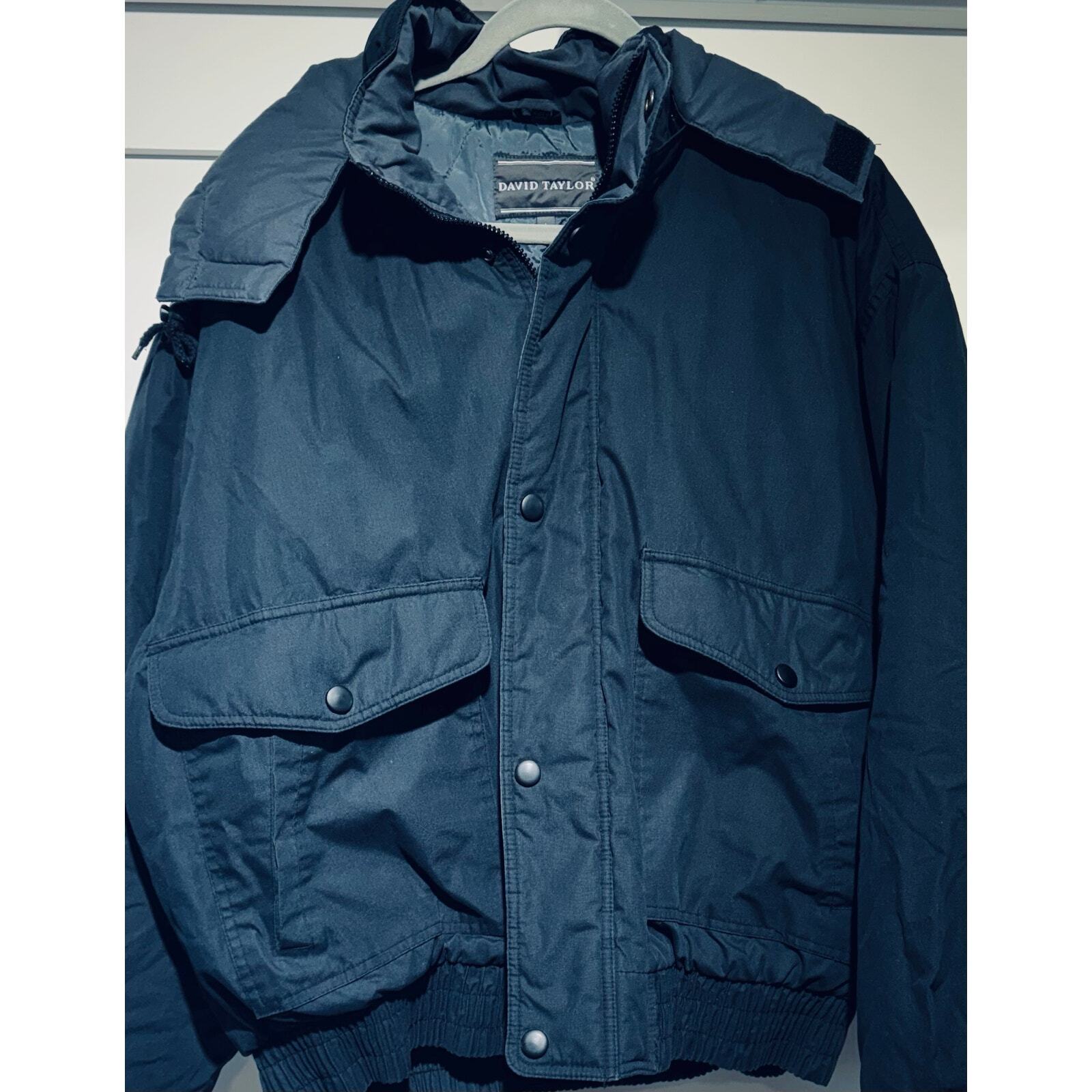 Vintage David Taylor Puffer/Bomber Jacket Black Men's… - Gem