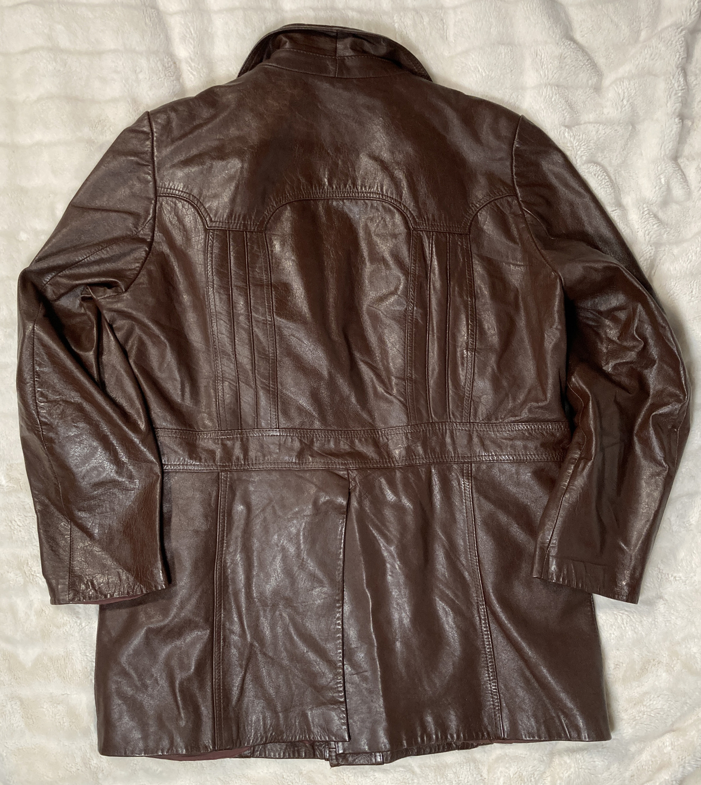 Vintage Montgomery Ward Leather Jacket Mens Size 44T … - Gem