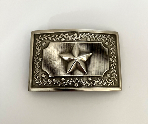 1850-1865 Texas Belt Plate Nickel Silver Never Used Modern Back ...