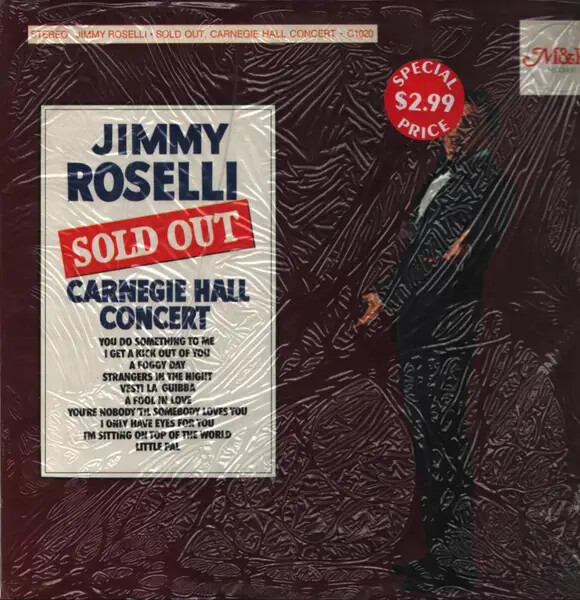 Jimmy Roselli Sold Out Carnegie Hall Concert STILL SEALED NEW OVP Vinyl ...