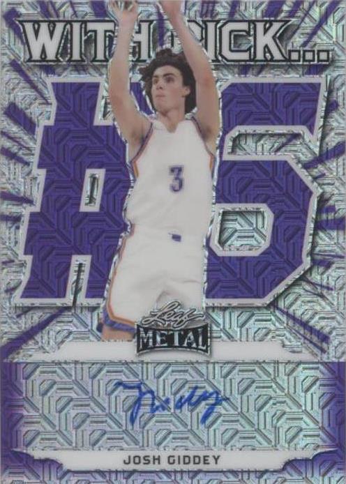 2021-22 Leaf Metal - With Pick…Autographs Josh Giddey #WP-JG1 Purple ...