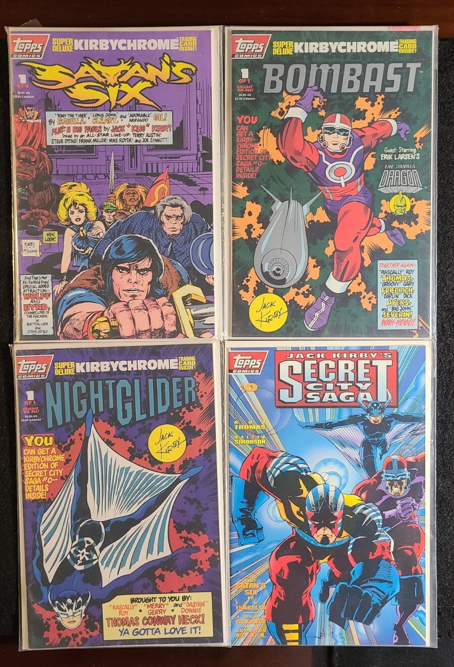 Lot Of 4 Jack Kirby Topps Comics (Topps 1993) Satan's Six Bombast Night ...