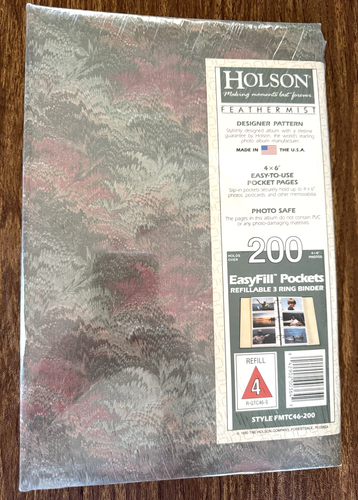 Vintage Holson Photo Album 4x6 Easy Fill Pockets 3 Ring Binder FMT46 ...