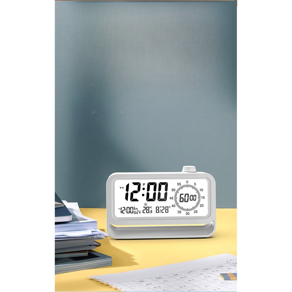 Digital Alarm Clock Countdown Timer Travel Triple Alarms USB ...