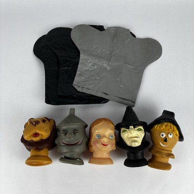 VTG 60s Wizard Of Oz Hand Puppets Heads Rubber Lot Of 5 Tin Man ...