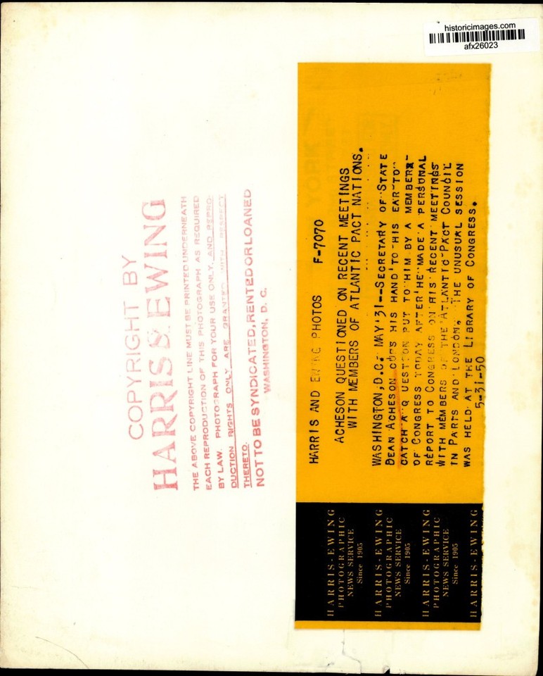 1950 Press Photo State Secretary Dean Acheson makes his report to ...