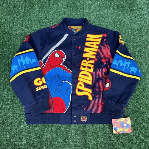 NWT JH Design Jacket Youth 2XL Navy Blue Spider-Man Nascar Mens Cropped ...