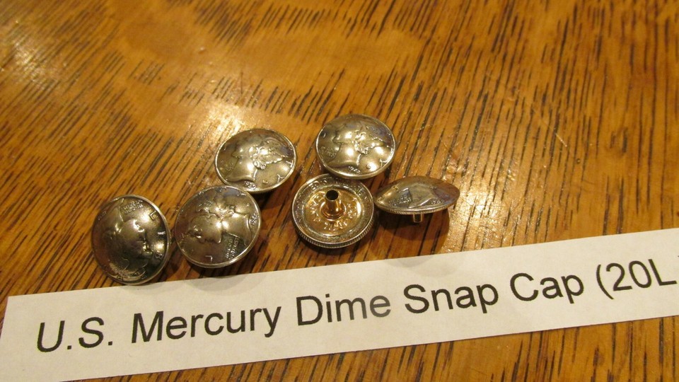 GENUINE COIN BUTTONS / CONCHOS / SNAPS REAL COINS LEATHER Belts Hat ...