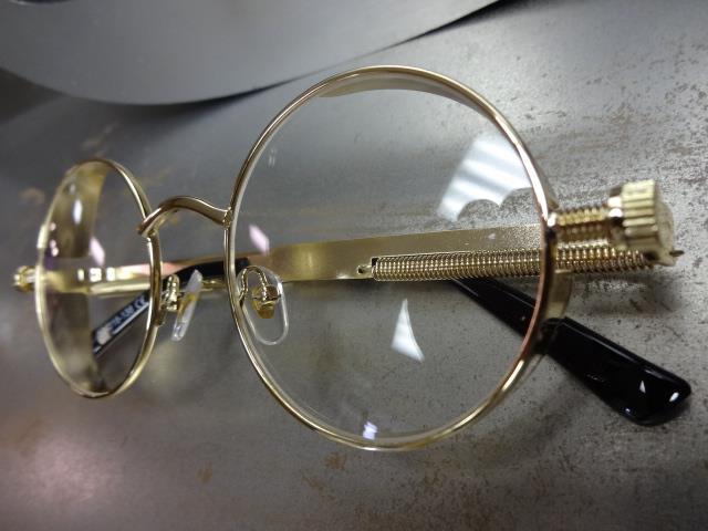 Mens CLASSIC VINTAGE RETRO Style Clear Lens EYE GLASSES Round Gold ...