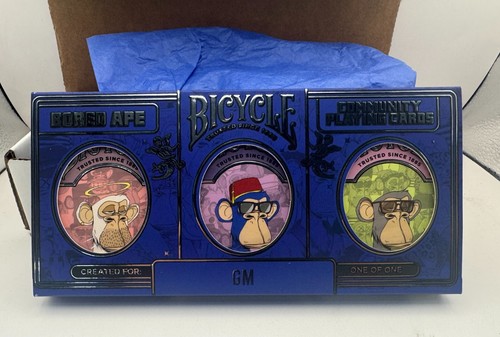 #021/100 Bored Ape Community Bicycle Playing Cards 3-Pack Set Extremely ...