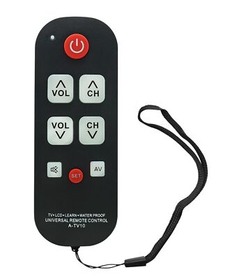 Universal Big Button TV Remote with Glow Keys for Seniors,Waterproof ...