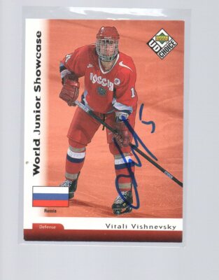 VITALI VISHNEVSKY TEAM RUSSIA AUTOGRAPHED HOCKEY CARD | eBay