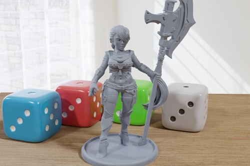Heavy Glaive Warrior Sexy Female - Dnd Miniature Collectible And ...