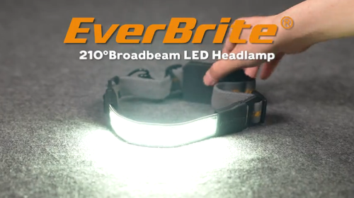 EverBrite 500LM LED Headlamp 210° Broadbeam Illumination 3 Light Modes ...