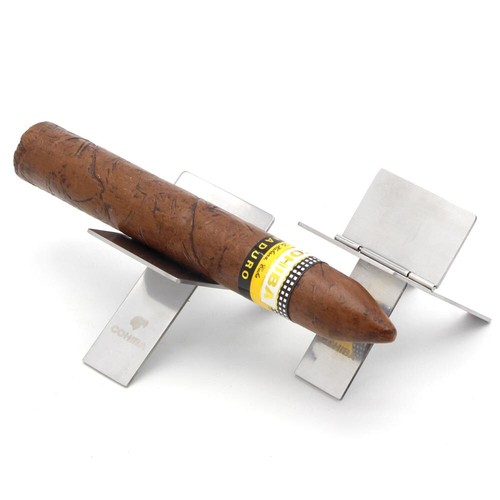 3PC Silver Cigar Stand Ashtray Stainless Steel Metal Cigarette Holder ...