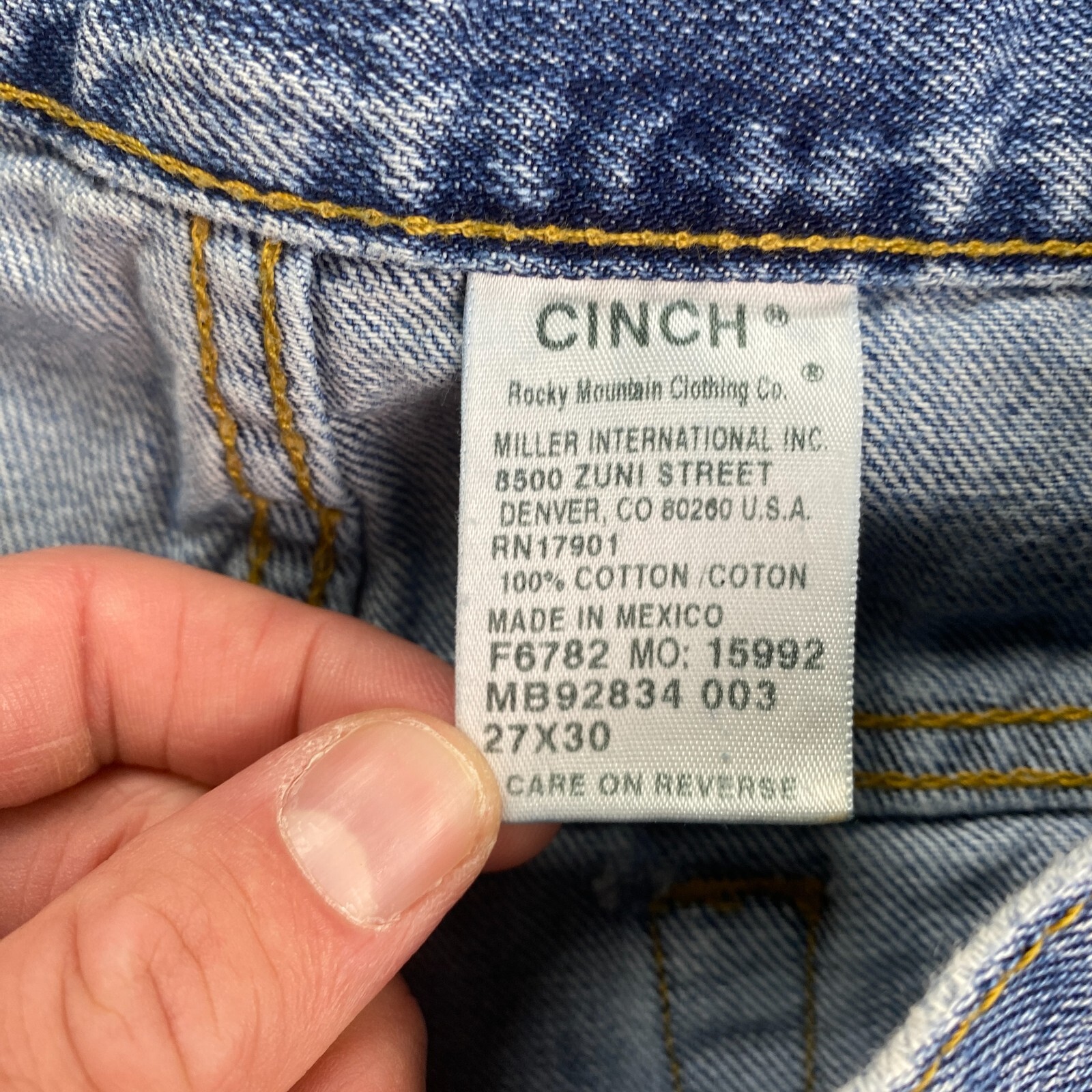 Cinch Jeans Mens 27x30 (meas 27x30) Blue Cowboy Western Rodeo ...