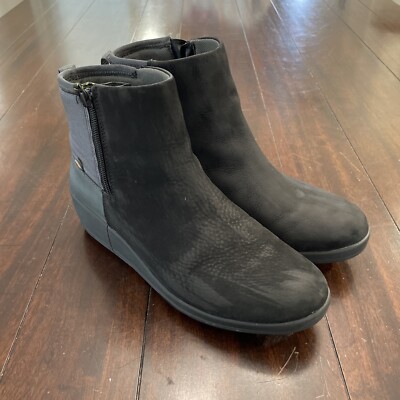 Women's Bogs Vista Rugged Zip Boots Size 9 Black/Grey EUC | eBay