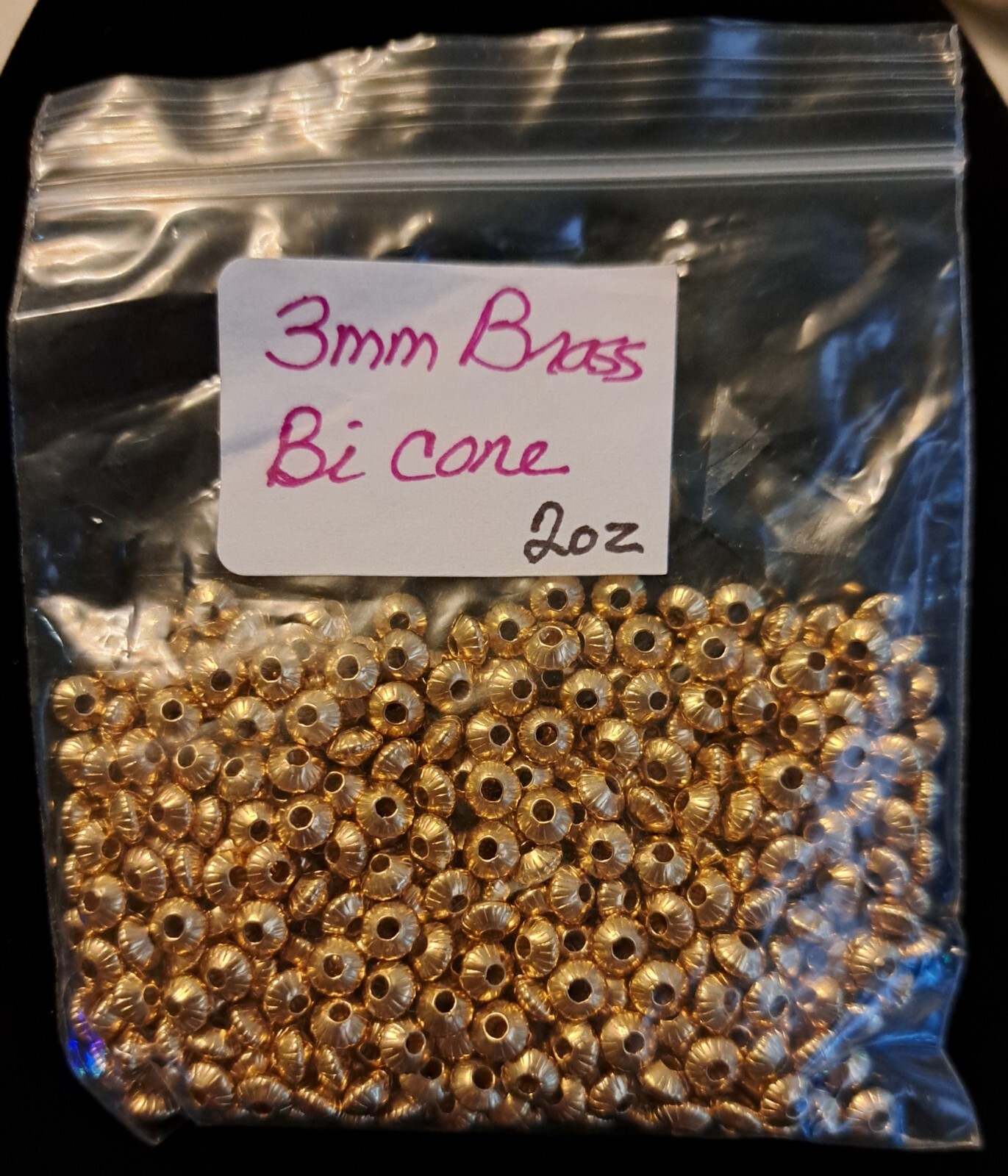 3mm Brass Bi Cone Beads | eBay