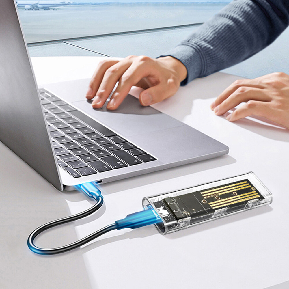 M.2 NVME NGFF Solid State Drive Box USB Type C External SSD Case Dual ...