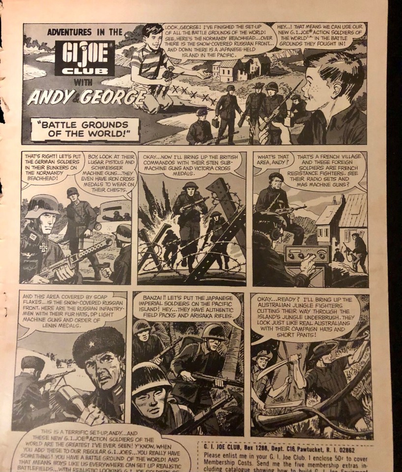 GI JOE FOR GI JOE CLUB VINTAGE ORIGINAL 1966 ADVERTISEMENT | eBay