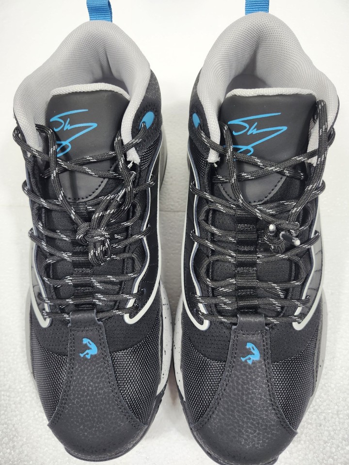 Men's Basketball Shoes Sneakers Size 10 Black Gray Blue Shaq Speed ...