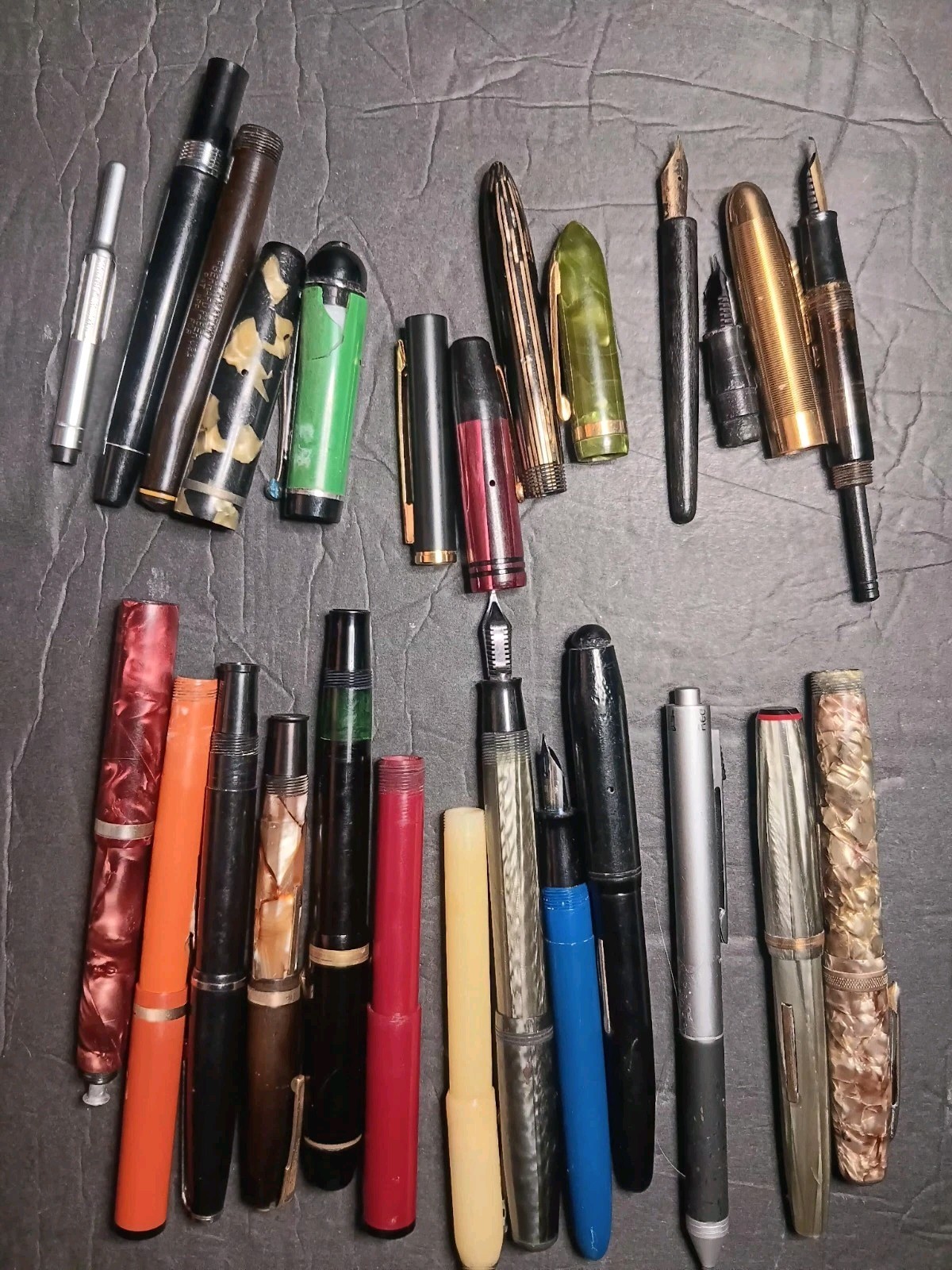 FOUNTAIN PEN PARTS LOT - SHEAFFER TRAVELERS FINELINE WALTHAM TROPEN ...