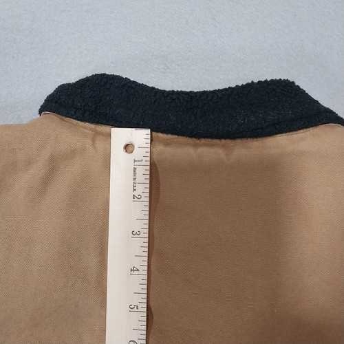 Brazos Work Force Gate Keeper Sherpa Lined Canvas Vest Size Large Brown ...