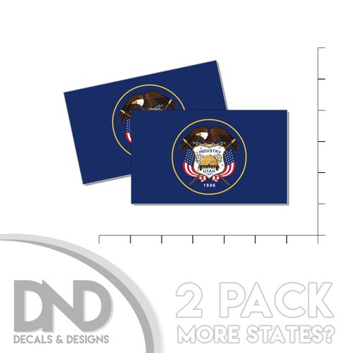 Utah State Flag Sticker Decal Bumper UT Utahan State 2 Pack 5in | eBay