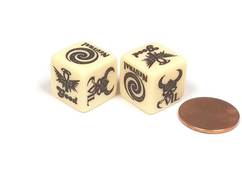 Alignment Custom Engraved 16mm D6 Chessex Dice, 2 Pieces - Good Evil ...
