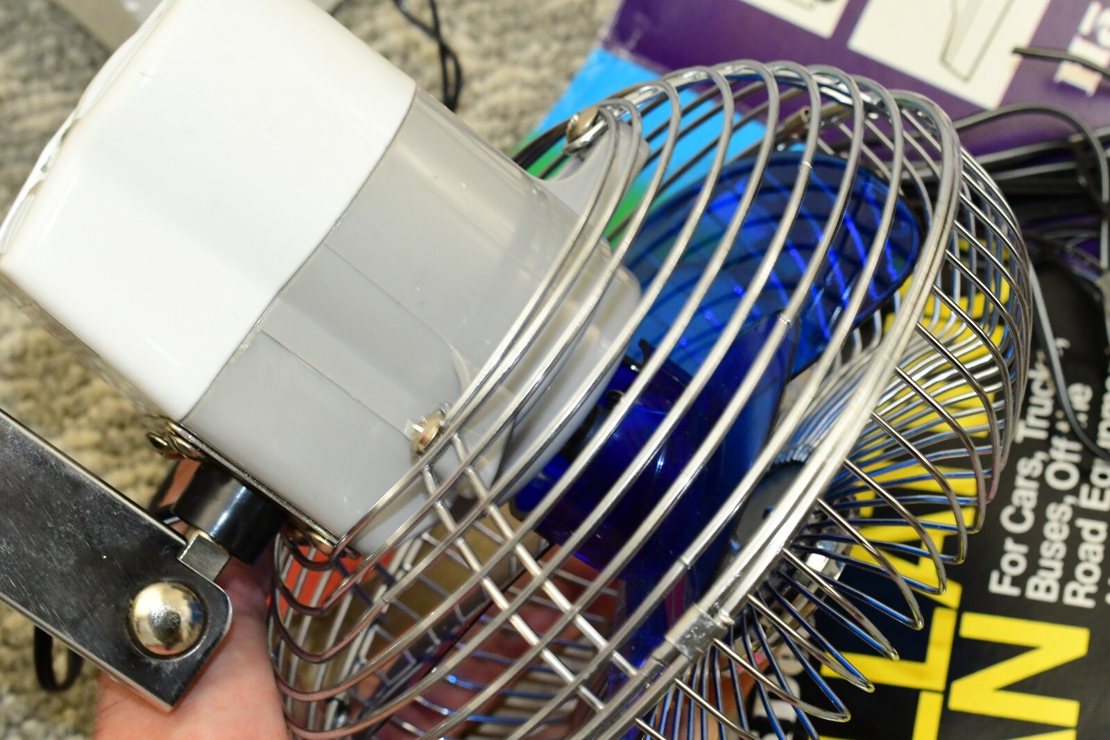 NOS Vintage HUPP MP 12 Volt Oscillating Dashboard Fan Model 150-14 7 ...