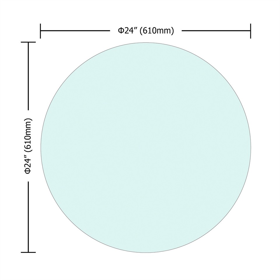 Round Tempered Glass Table Top 1/4'' 1/2'' 3/8" Thick Flat Beveled ...