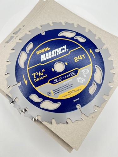 6 Pack Irwin Marathon 7 1/4" 24T 5/8" Arbor 14030 / 24030 Framing Saw ...