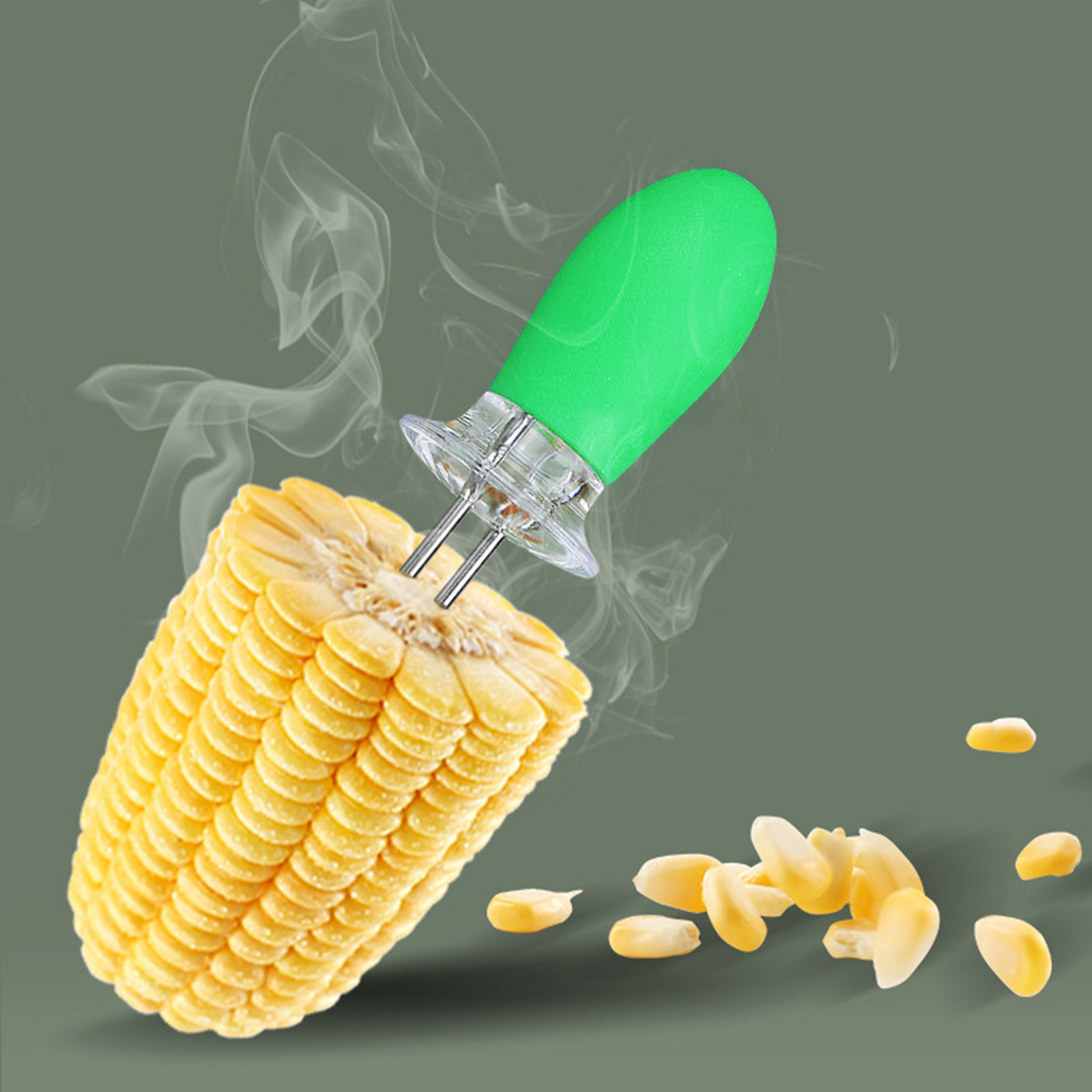 Corn Holder Safe Lock Thermal Insulation Barbecue Corn Prong Skewer ...