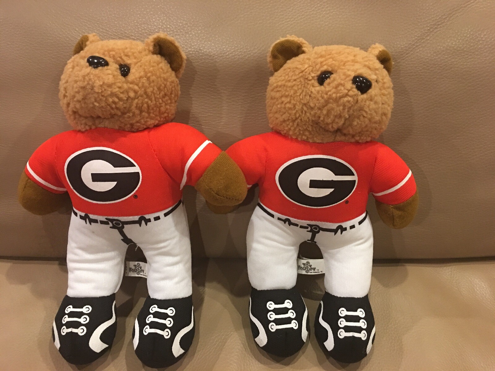2 University Of Georgia UGA Bulldogs College Bears 9.5” twin Plush Toy ...