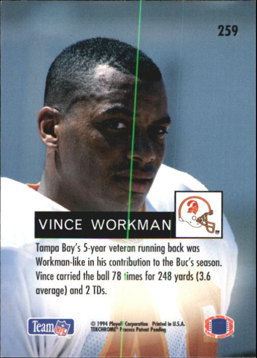 1994 Playoff Football Card #259 Vince Workman GA | eBay