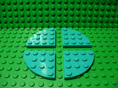 Lego NEW dark turquoise 4 x 4 rounded corner plate bricks Lot of 4 | eBay