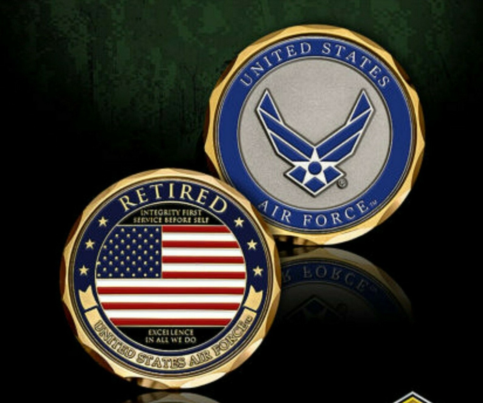 UNITED STATES AIR FORCE RETIRED MILITARY 1.75" CHALLENGE COIN | eBay