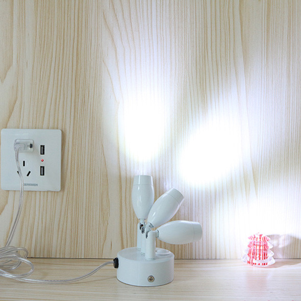 3W LED Wall Ceiling Light Plug-in Picture Lamp Fixture Button White ...