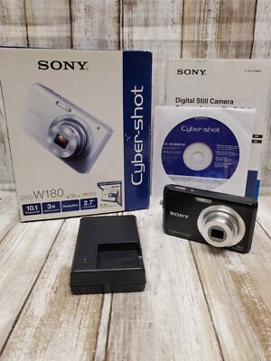 Sony Cyber-shot DSC-W180 10.1MP Digital Camera - Black - New Open Box ...