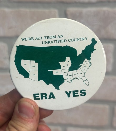 Vintage ERA Women's Equal Rights Amendment Vote Yes Pinback Button Pin ...