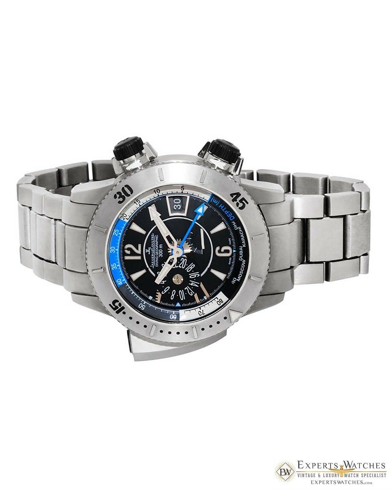 JAEGER LeCOULTRE Master Compressor Titanium Diving PRO Geographic GMT ...