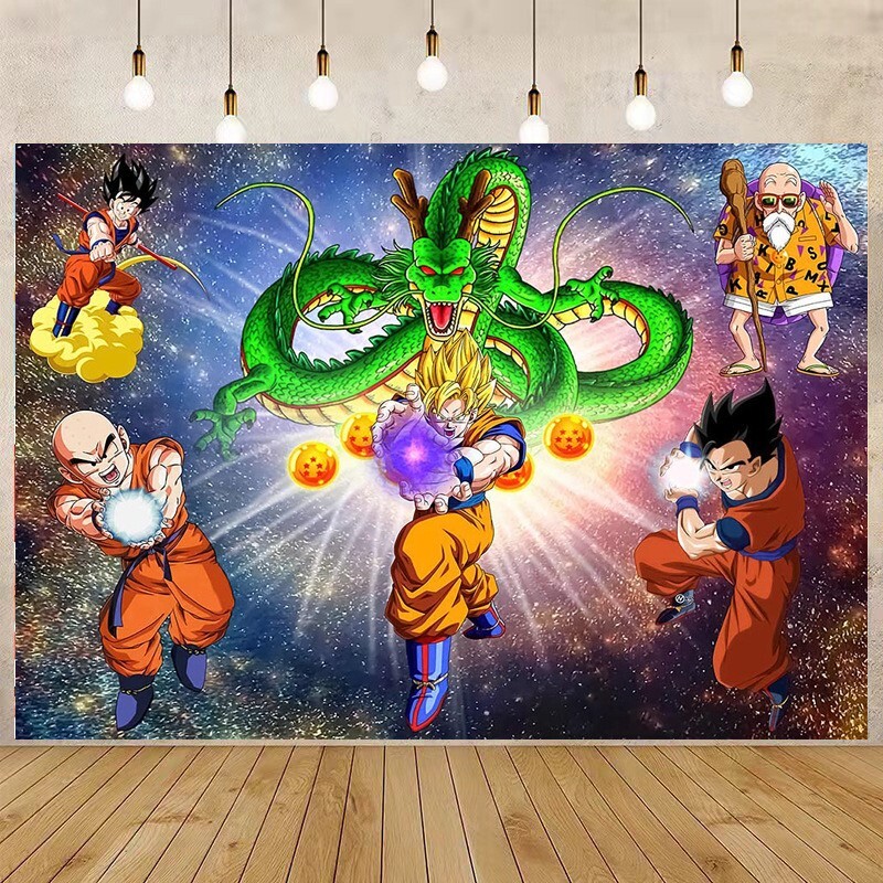 Dragon Ball Banner Backdrop Party Supplies Kids Birthday Decoration ...
