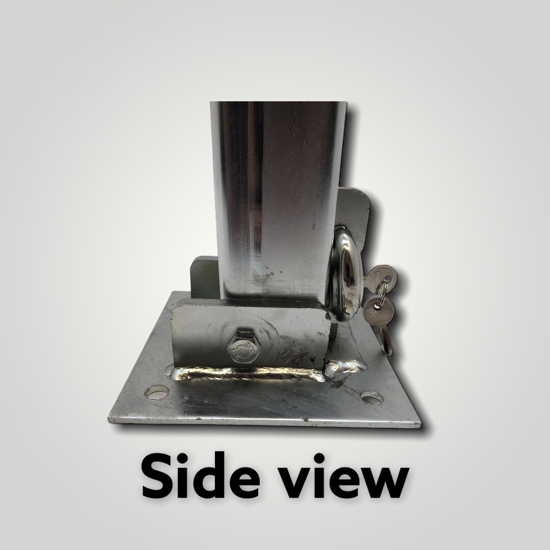 Fold down Heavy Duty Anti Ram Parking Bollard Driveway Security Post ...