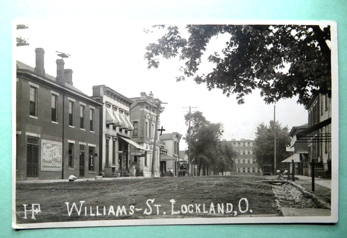 1911 LOCKLAND OHIO/ CINCINNATI STREET SCENE STOREFRONTS REAL PHOTO ...