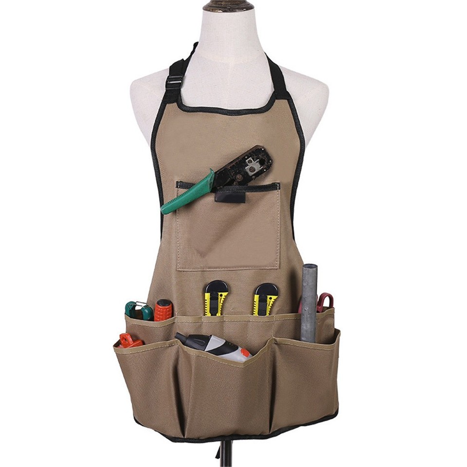 Multi-functional Tool Apron Kitchen Aprons Multiple Pockets | eBay ...