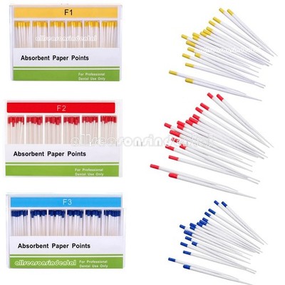 1-100 Dental Endo Root Canal Absorbent Paper Points Taper Obturating ...
