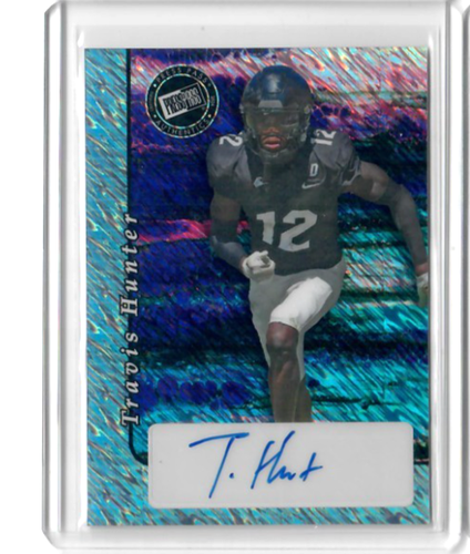 2024 Leaf Collective TRAVIS HUNTER 2000 Press Pass #1/1 Blue RC ...
