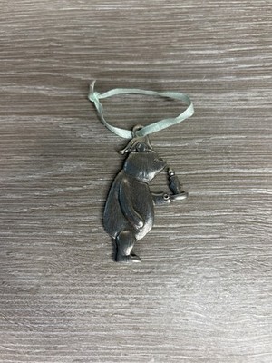 Danforth Pewterers Pewter Classic Pooh Christmas Ornament with Silk ...