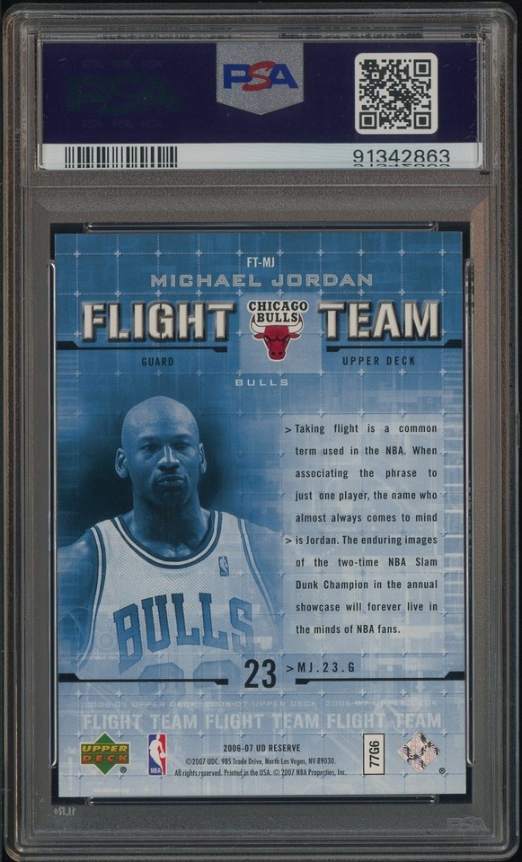 2006-07 UD Reverse Flight Team #FT-MJ Michael Jordan Chicago Bulls HOF ...