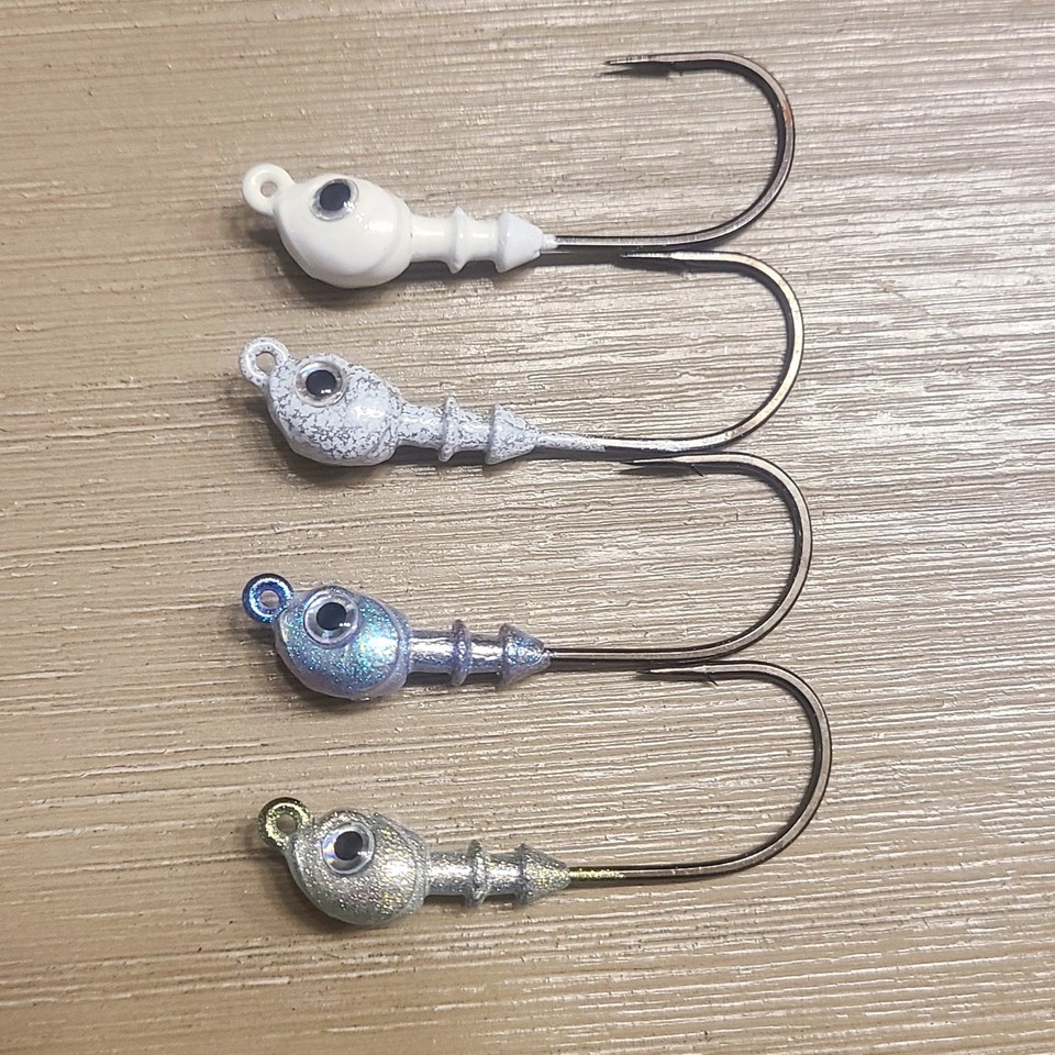 8 Pcs Umbrella Alabama Rig Blades 5 Arms 5 Jig Heads 2 Spring Lock ...